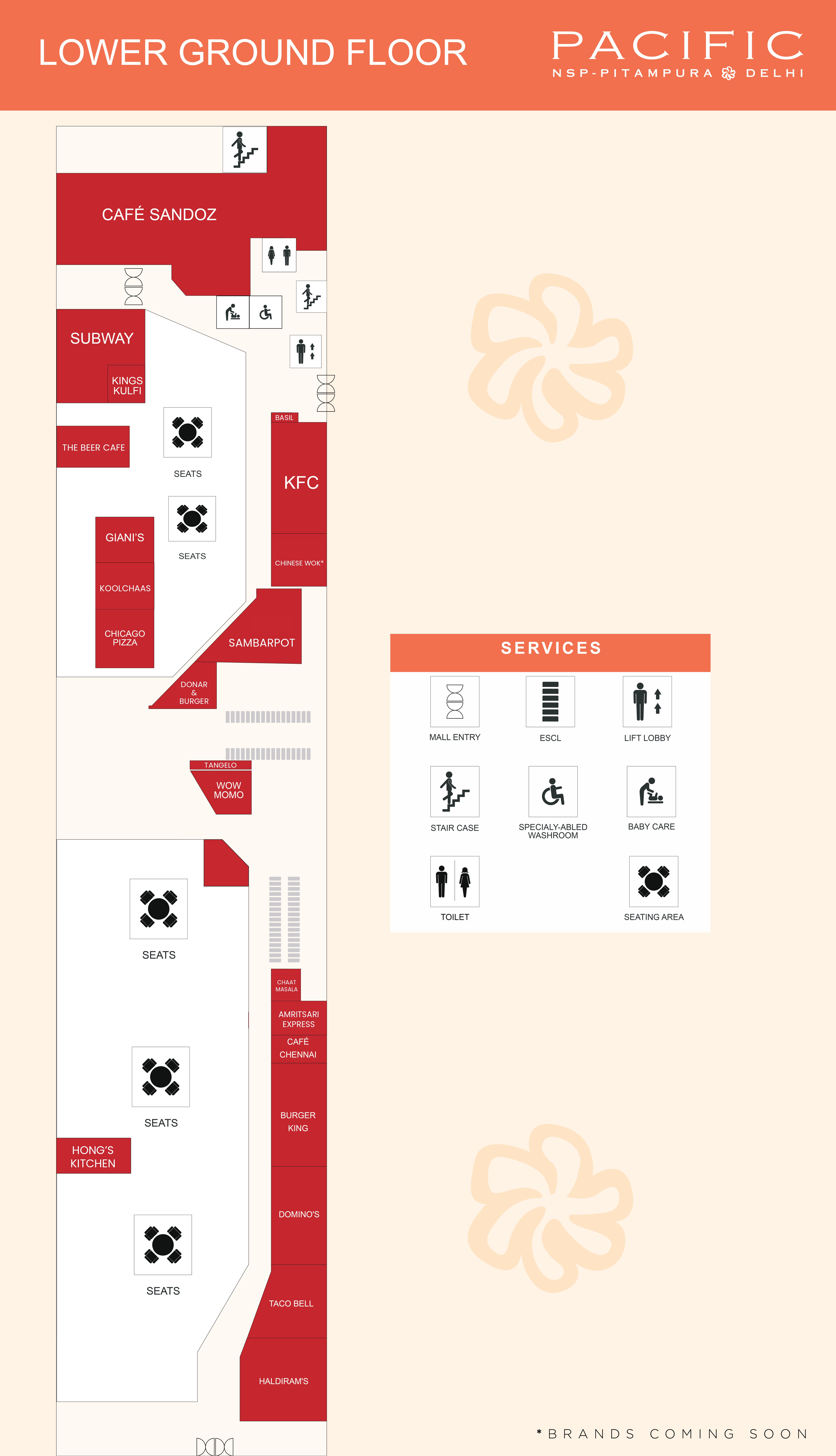 Floor Plan Pacific Mall NSP Pitampura in New Delhi