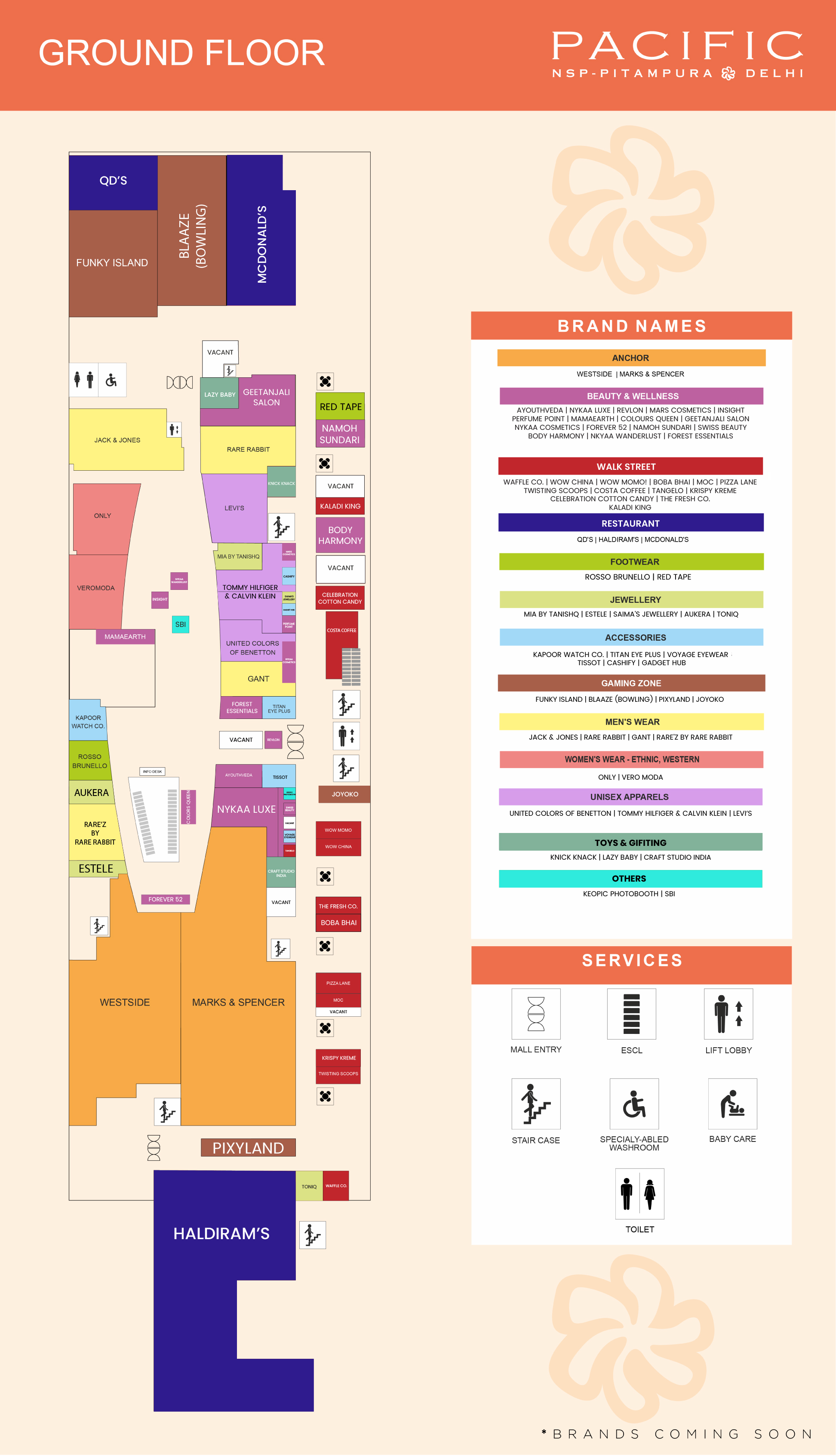 Floor Plan Pacific Mall NSP Pitampura in New Delhi